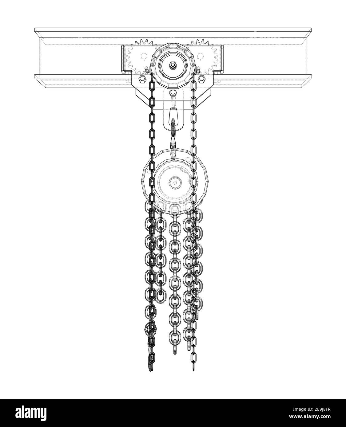 A Hoist on the beam. Vector Stock Vector Image & Art - Alamy