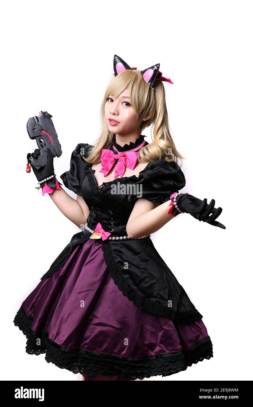 game uniform costume young woman isolated in white background Stock ...