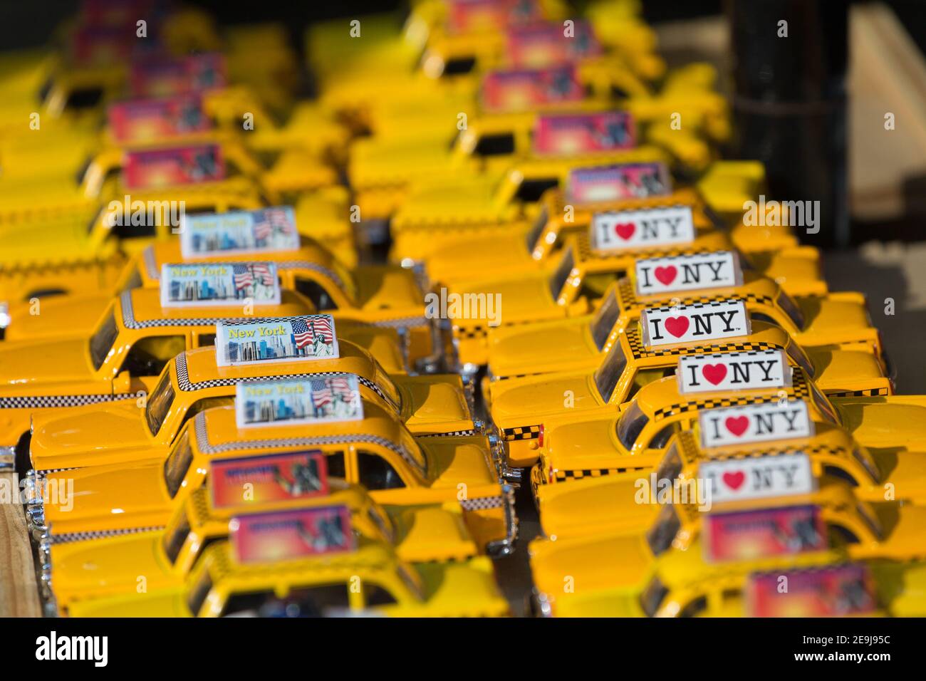 New York City, NY USA Old Fashioned New York Taxi Cab toy cars Stock ...