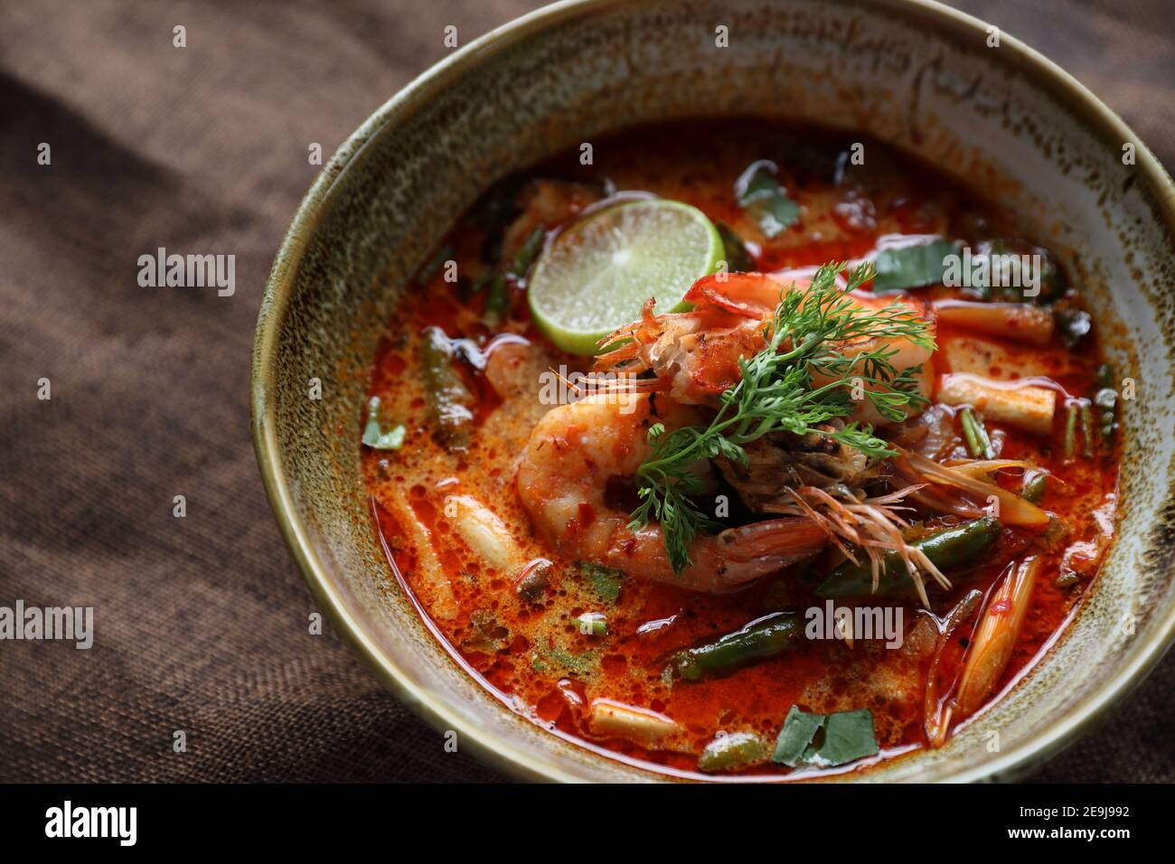 Tom Yum soup , Thai traditional food spicy prawn soup Stock Photo - Alamy