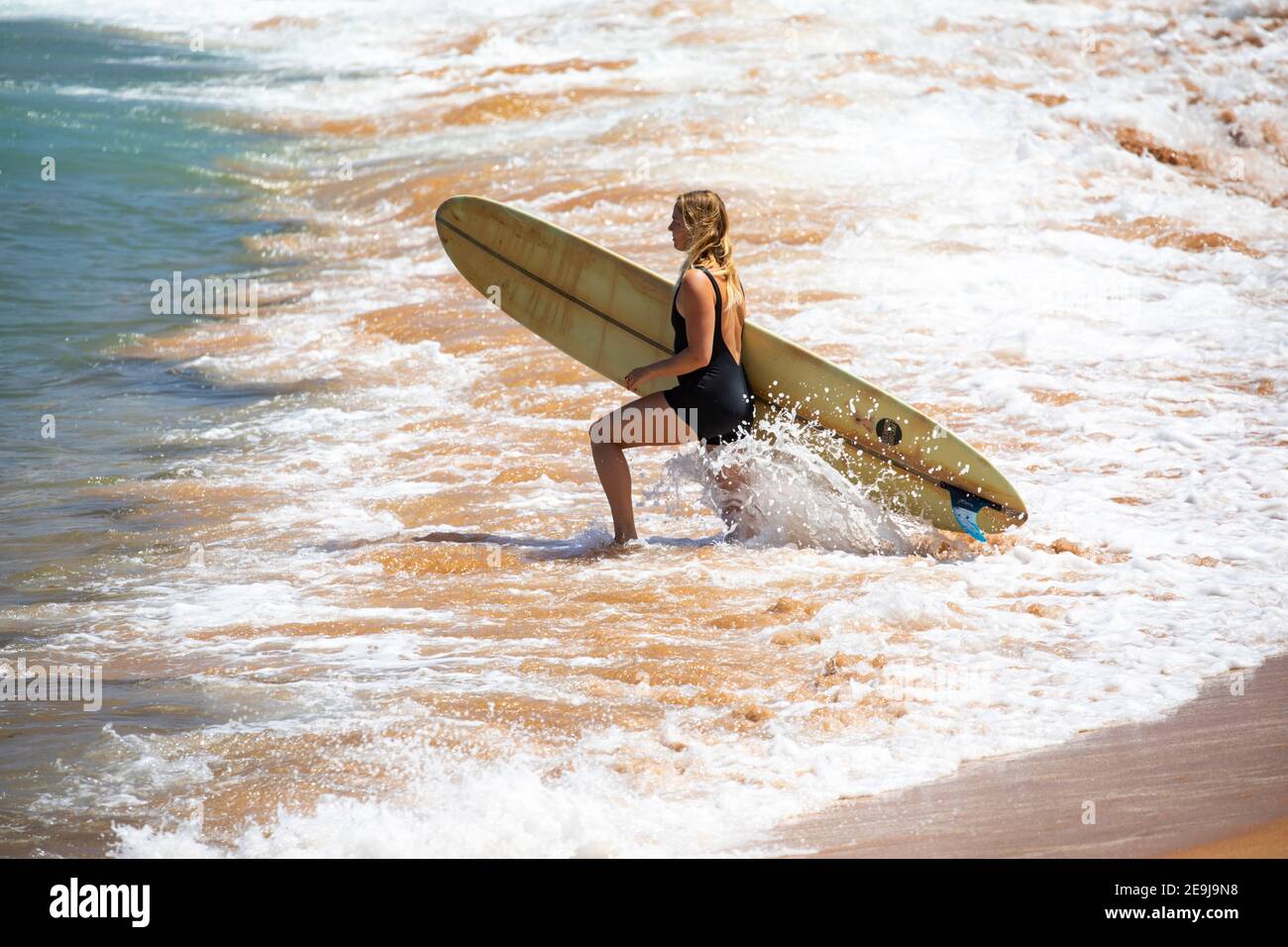 Female surfer surfboard hi-res stock photography and images - Alamy