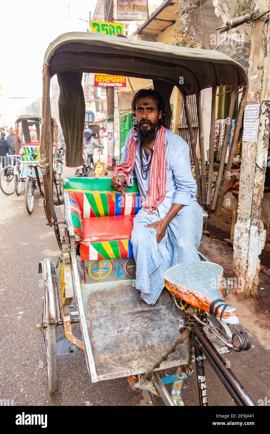 Portrait of a Cycle Rickshaw Driver Stock Photo - Alamy