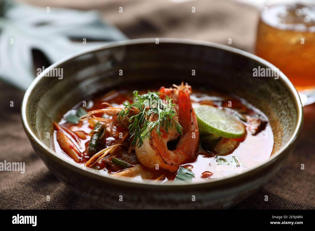 Tom Yum soup , Thai traditional food spicy prawn soup Stock Photo - Alamy