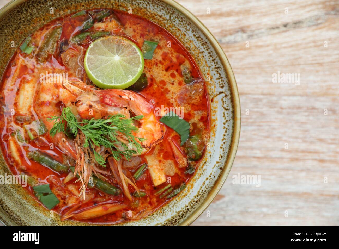 Tom Yum soup , Thai traditional food spicy prawn soup Stock Photo - Alamy