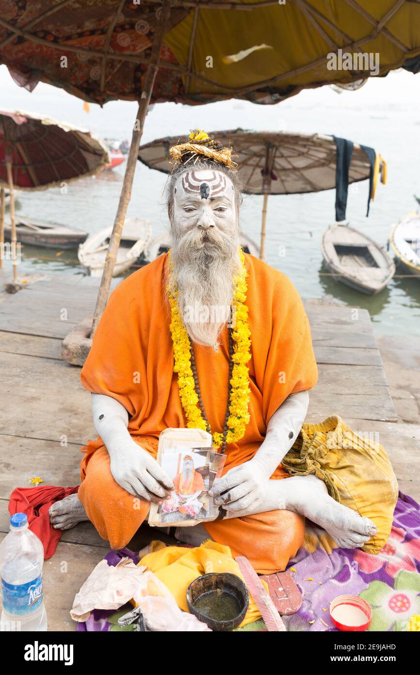 Portrait of a Holy Man or Yogi, also know as Sadhu Stock Photo - Alamy