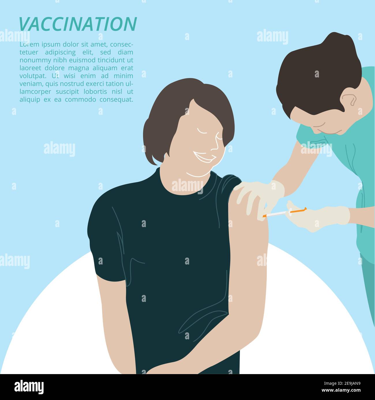 vaccination cartoon on illustration graphic vector Stock Vector Image ...