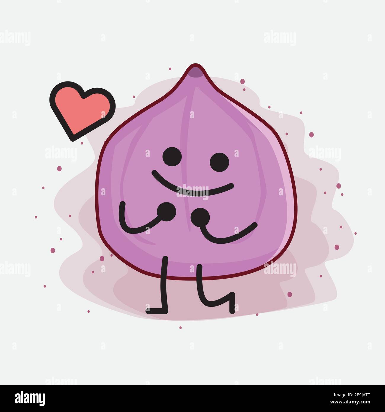 An illustration of Cute Fig Fruit Mascot Character Stock Vector Image ...