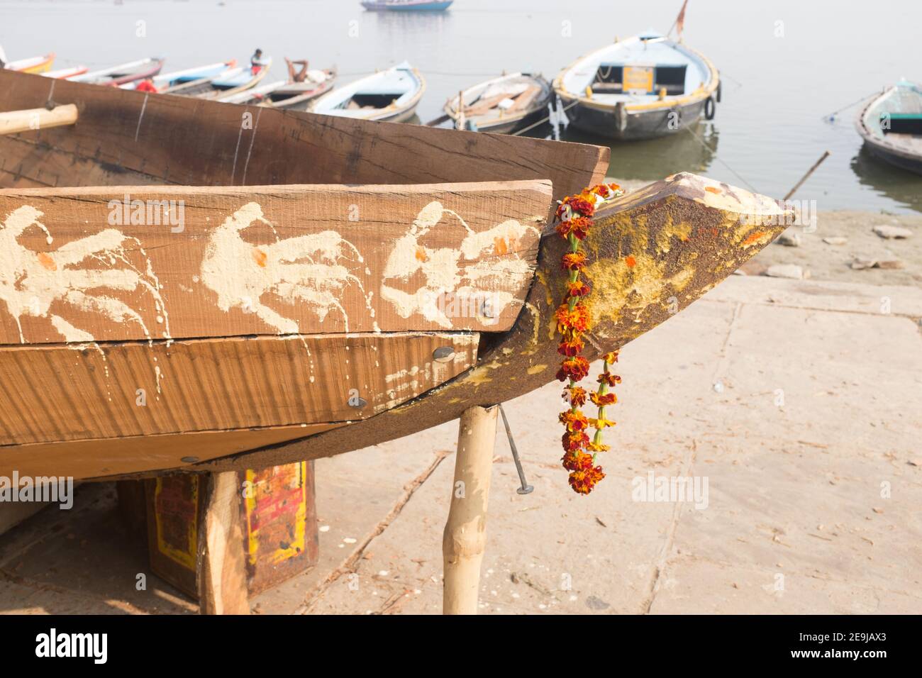 Boat Being Constructed Decorated With Hand Prints Stock Photo - Alamy