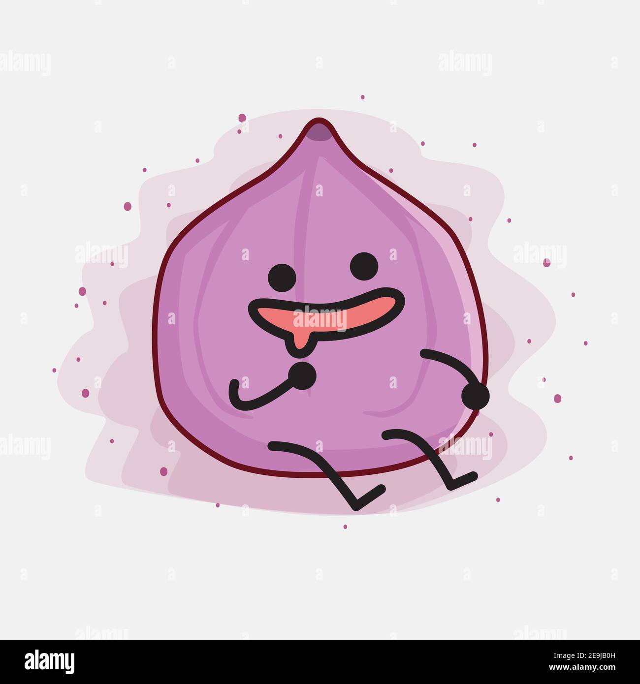 An illustration of Cute Fig Fruit Mascot Character Stock Vector Image ...