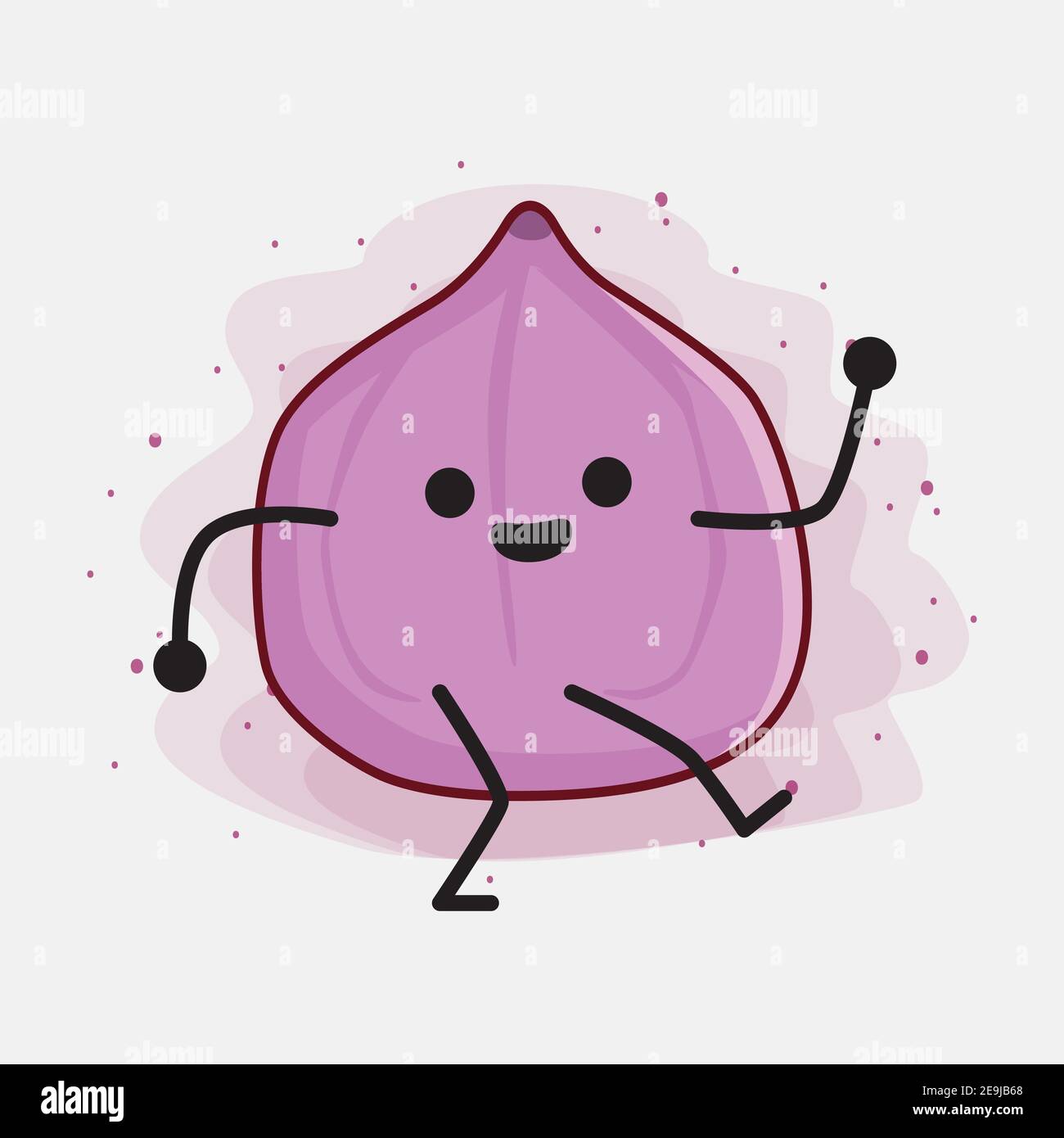 An illustration of Cute Fig Fruit Mascot Character Stock Vector Image ...