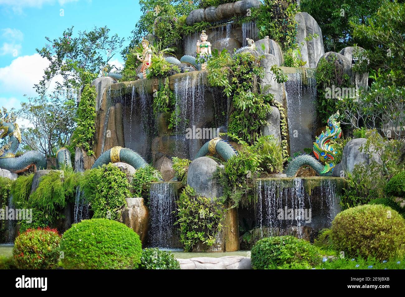 Pattaya, Chonburi / Thailand - 08/08/2020: A garden with a wall ...