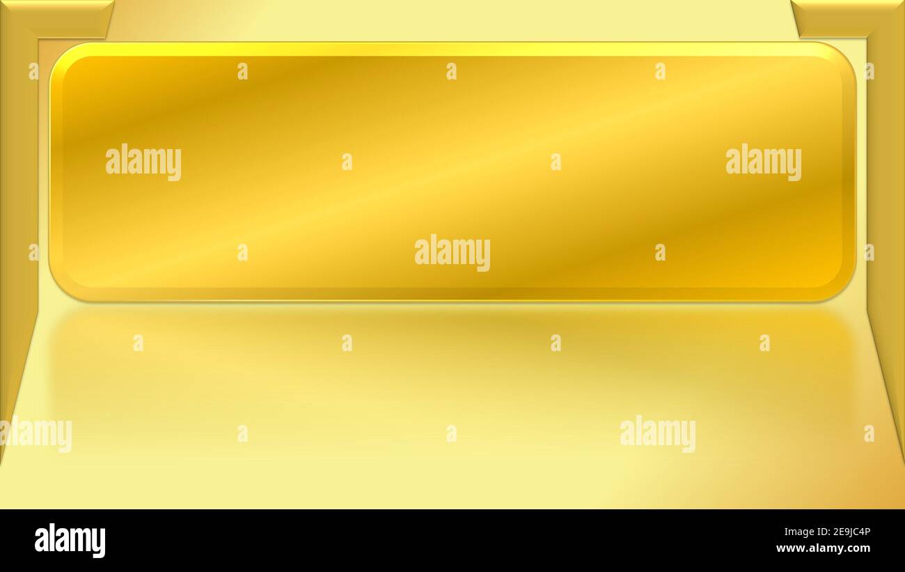 A golden gradient colored blank text box shape presentation slide ...