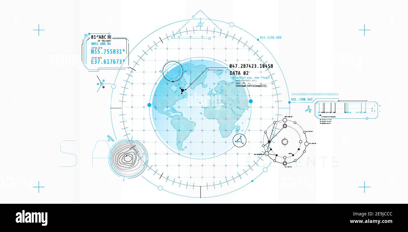 Design of a futuristic software interface for tracking an object on the ...
