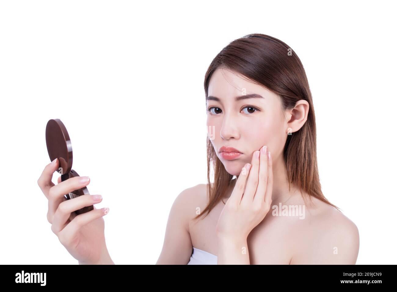 Girl with handle hold mirror hi-res stock photography and images - Alamy