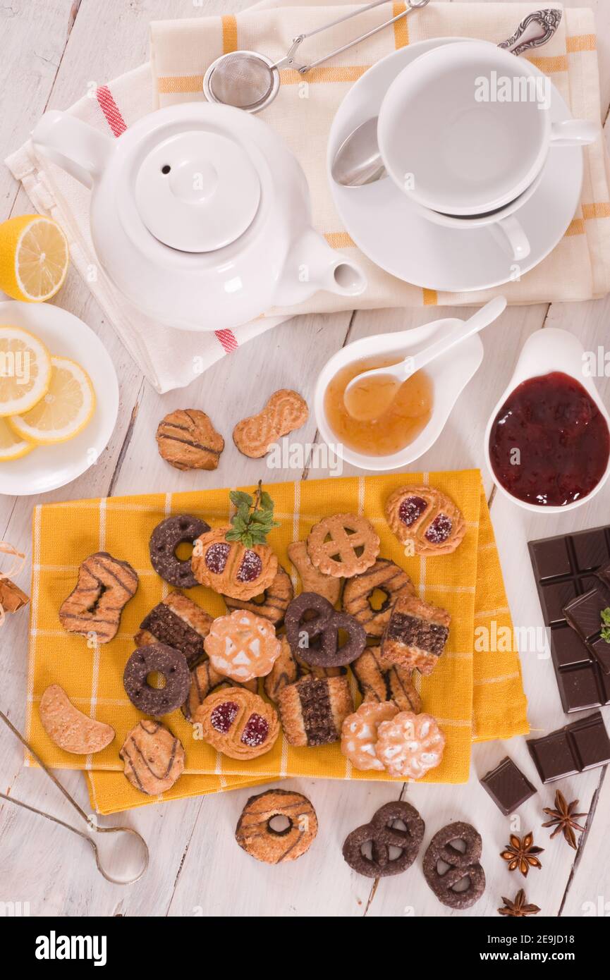 Shortcrust pastry biscuits Stock Photo - Alamy