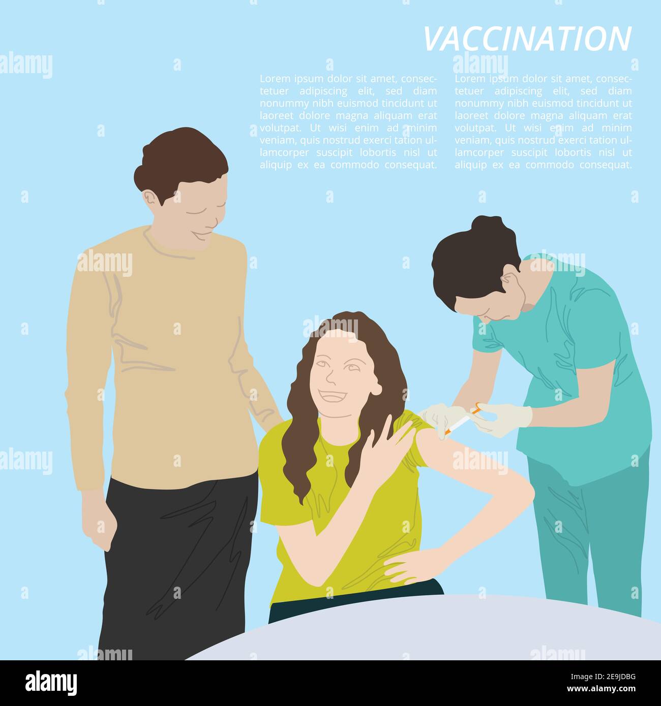 vaccination cartoon on illustration graphic vector Stock Vector Image ...