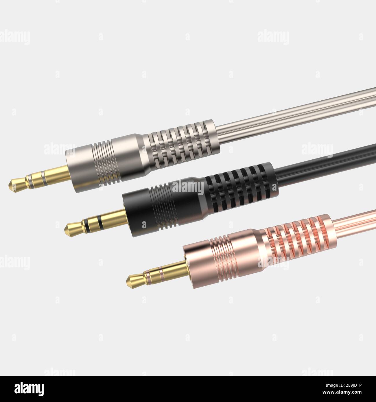 3.5mm stereo jack close-up scene isolated on background. Ideal for ...