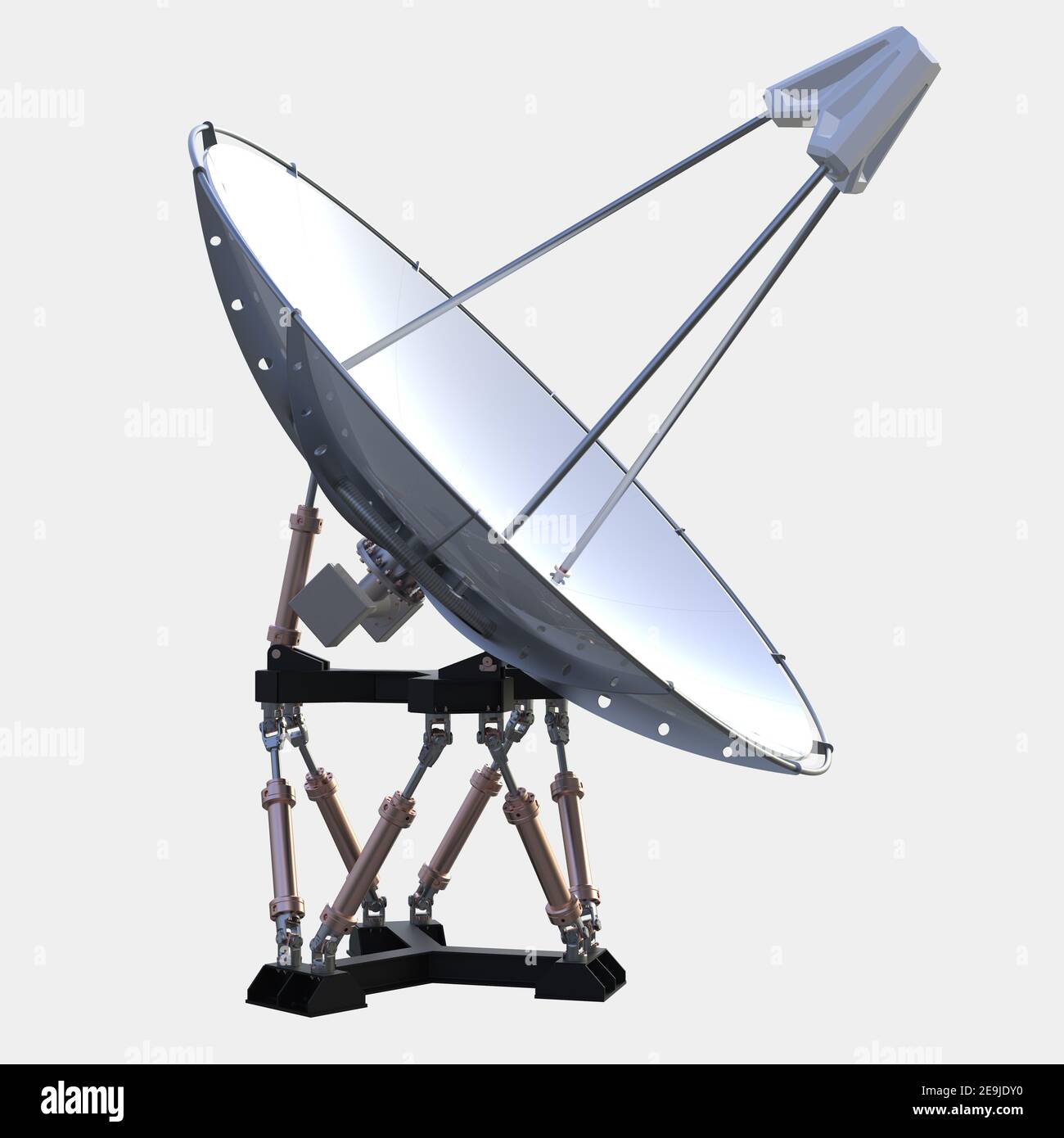 Radio antenna. Astronomy research technology. 3d rendering ...