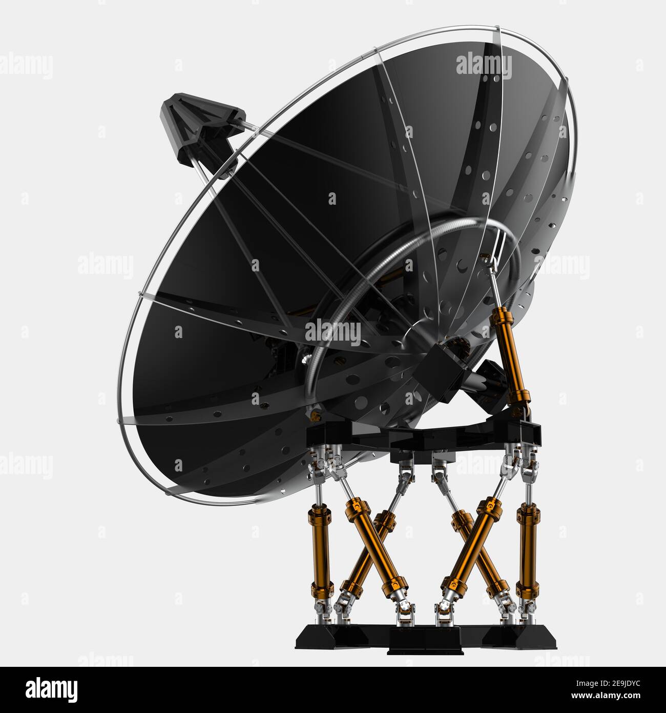 Radio antenna. Astronomy research technology. 3d rendering ...