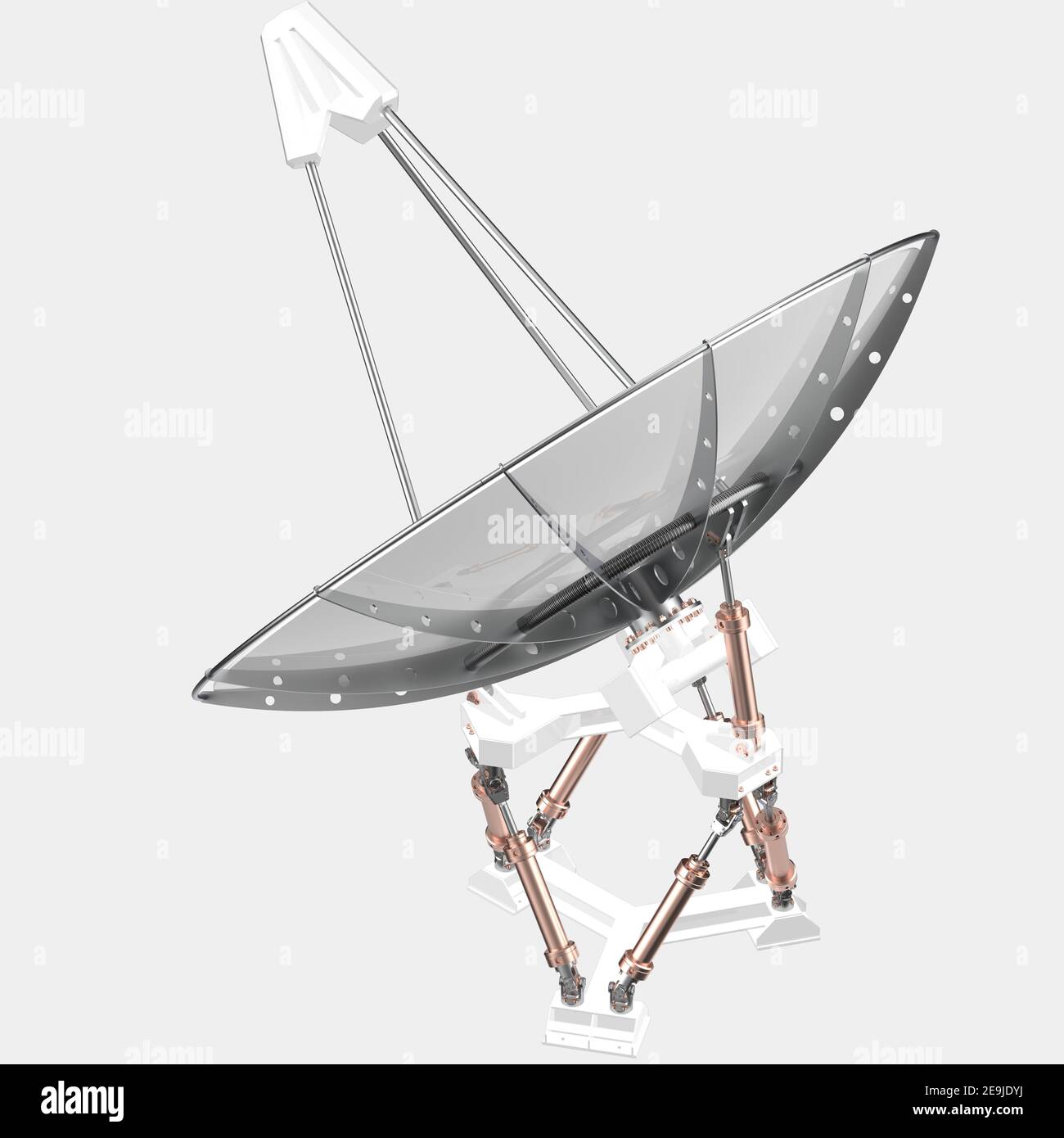 Radio antenna. Astronomy research technology. 3d rendering ...