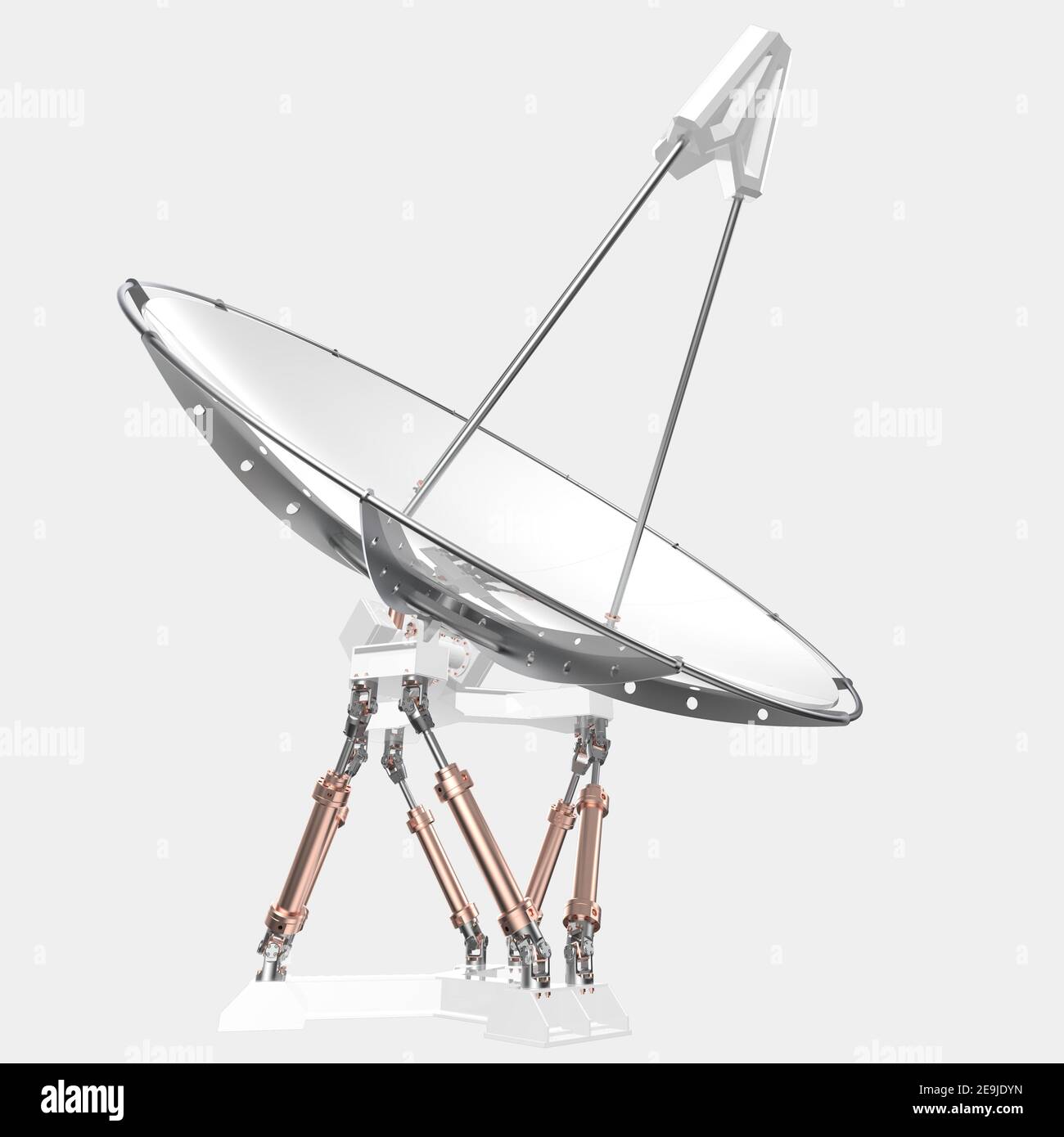 Radio antenna. Astronomy research technology. 3d rendering ...
