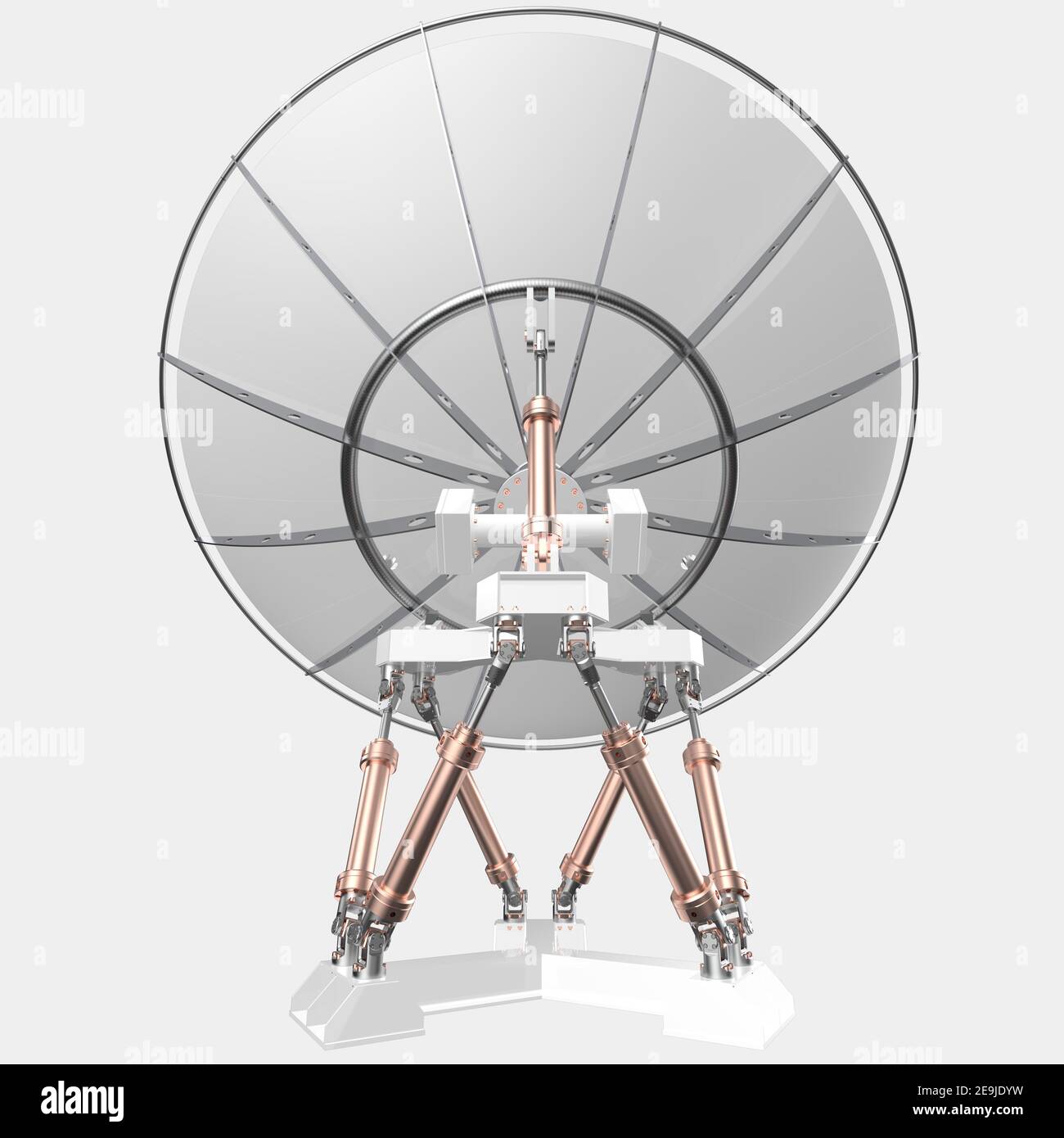 Radio antenna. Astronomy research technology. 3d rendering ...