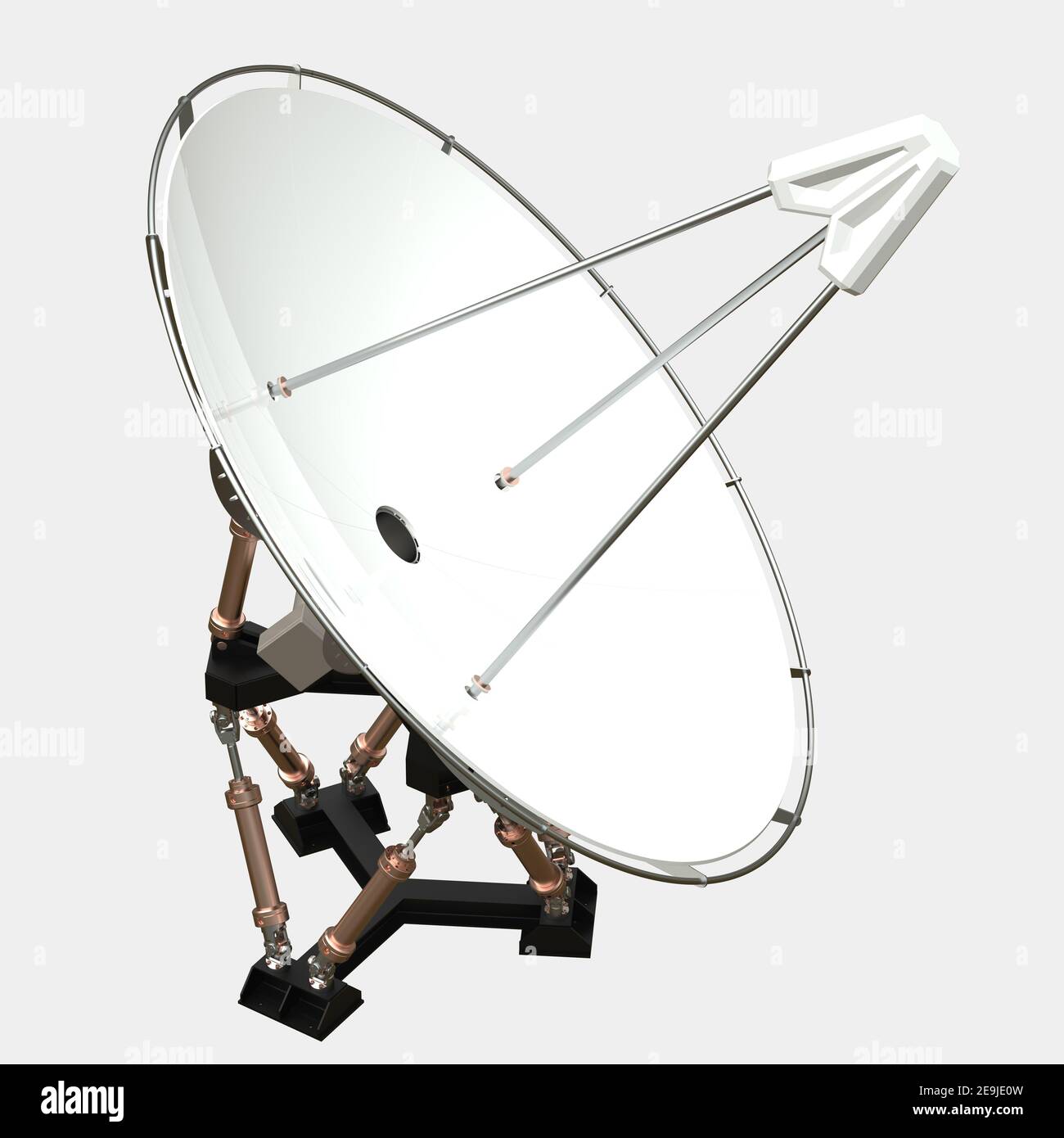 Radio antenna. Astronomy research technology. 3d rendering ...