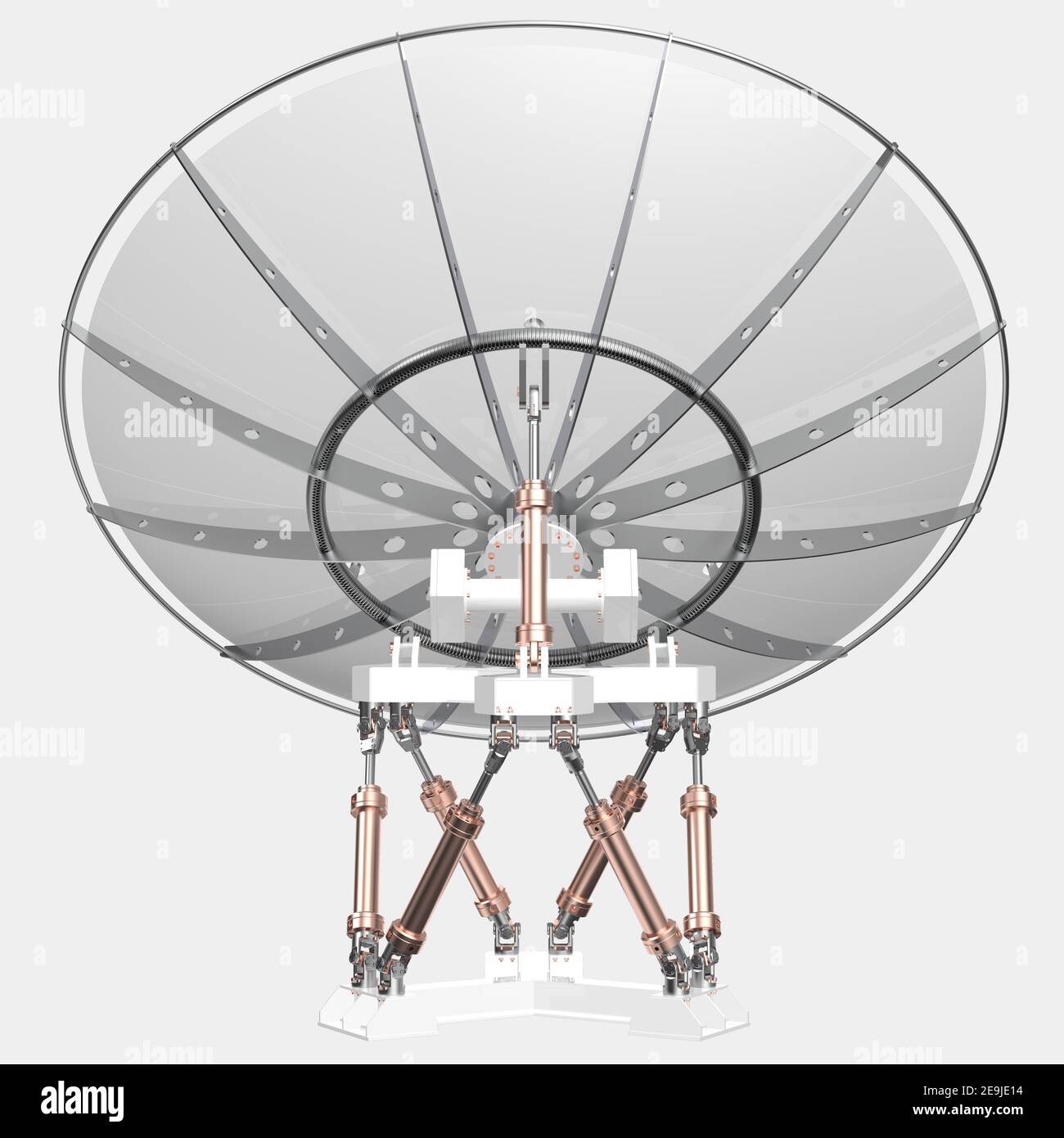 Radio antenna. Astronomy research technology. 3d rendering ...