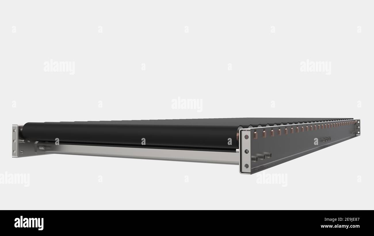 Empty conveyor belt isolated on background. 3d rendering - illustration ...