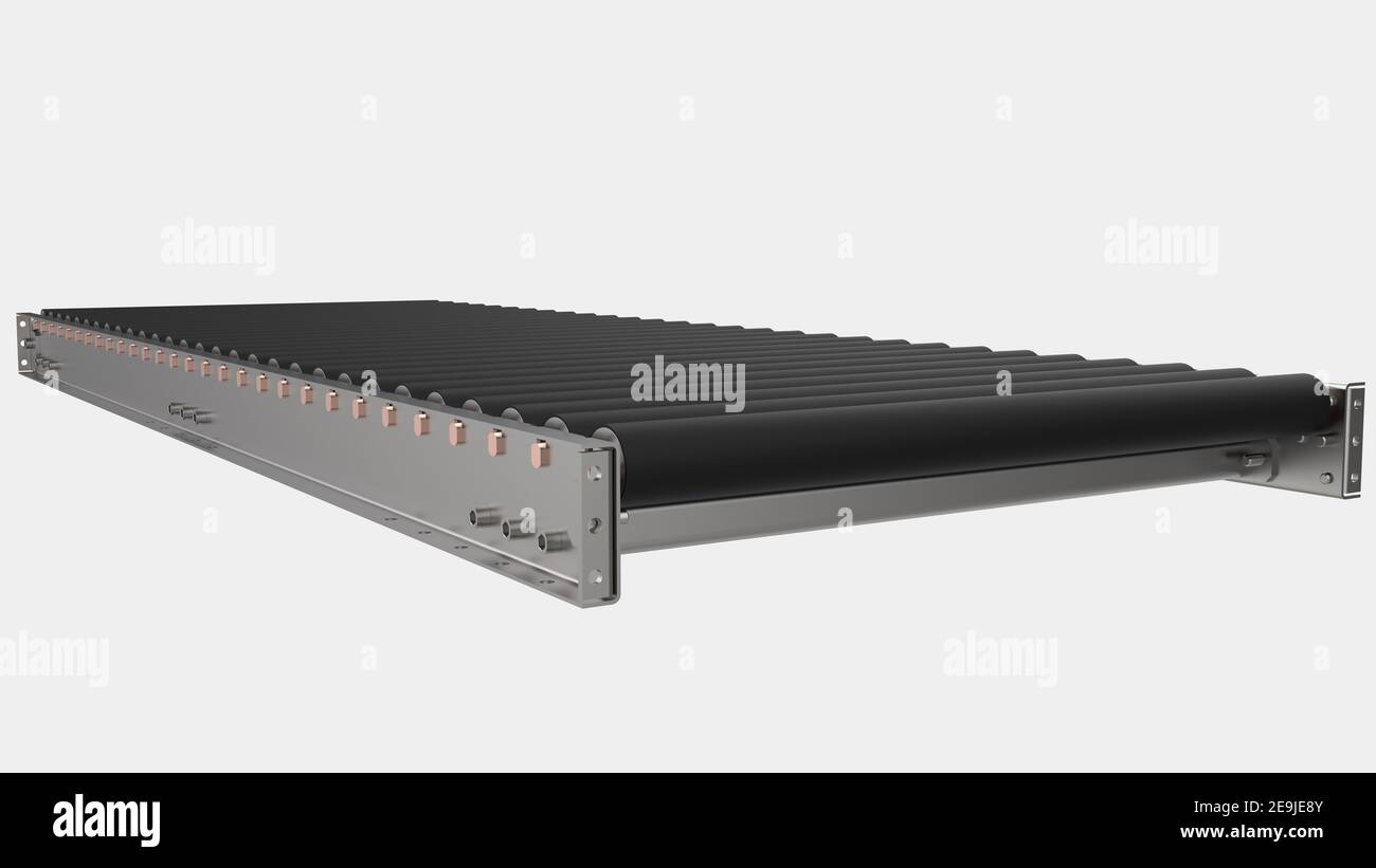 Empty conveyor belt isolated on background. 3d rendering - illustration ...