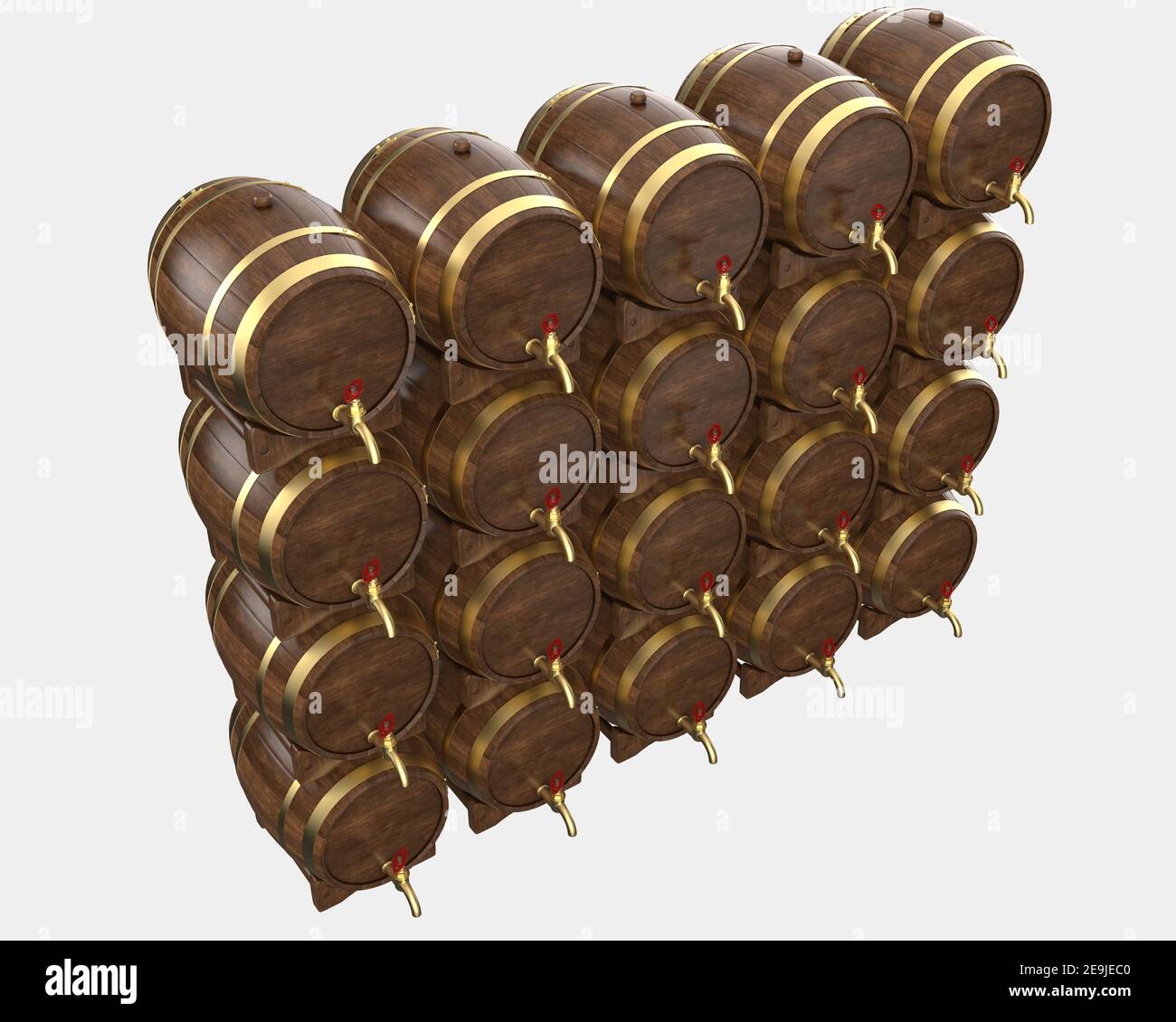 Beer barrel isolated on background. 3d rendering- illustration Stock ...