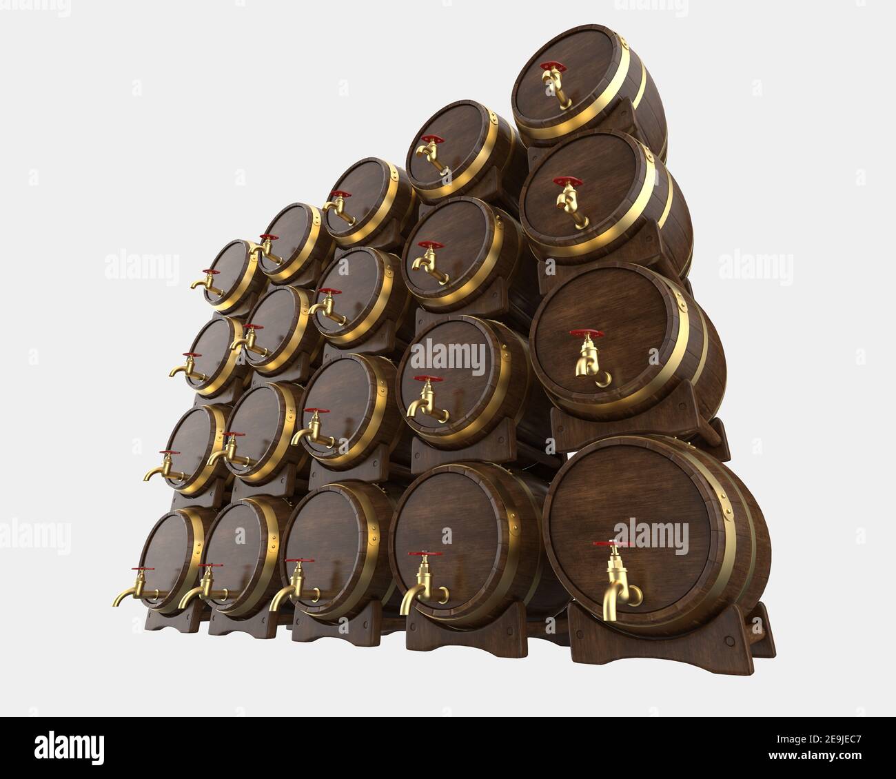 Beer barrel isolated on background. 3d rendering- illustration Stock ...