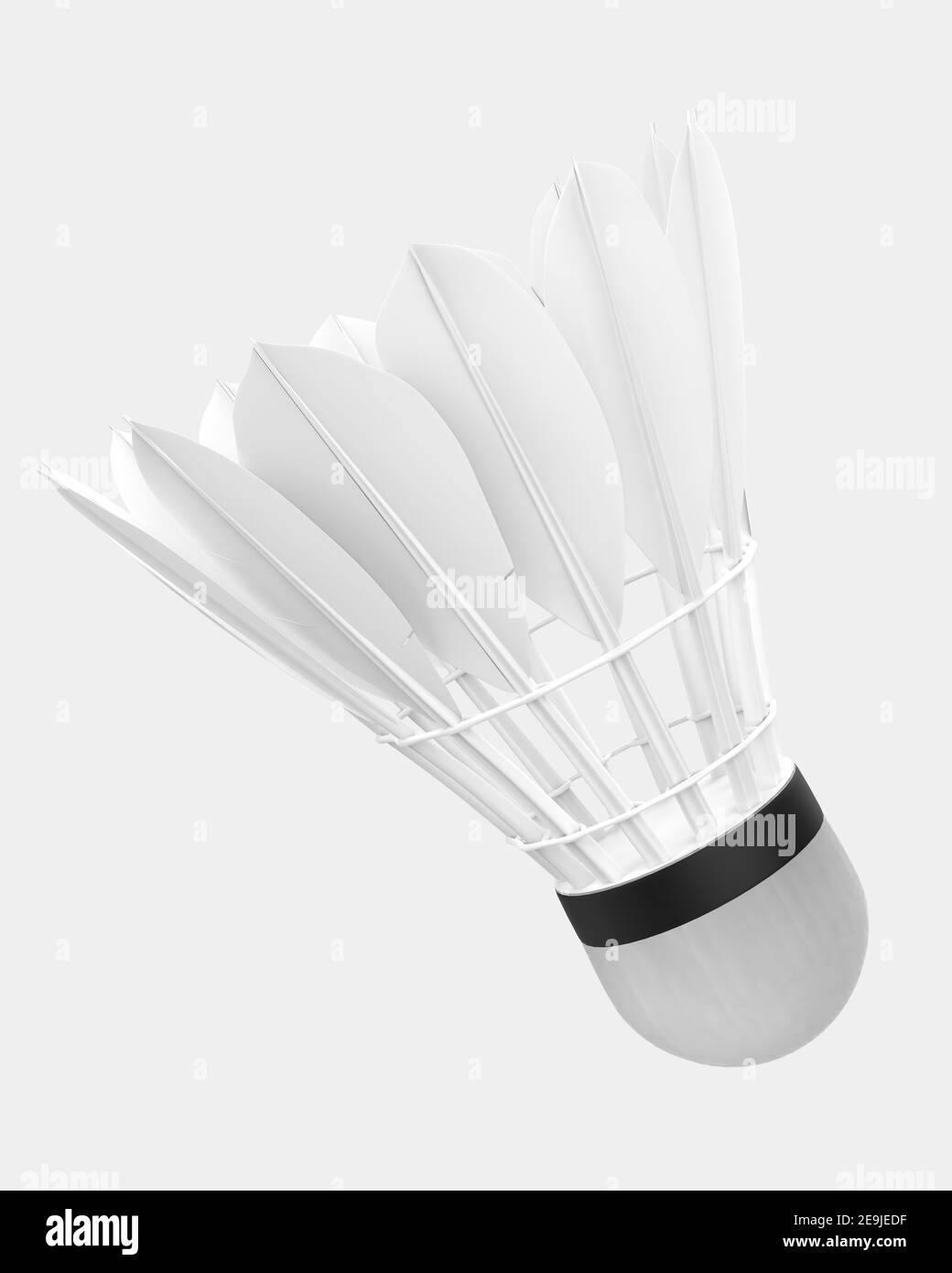 Shuttlecock isolated on grey background. 3d rendering - illustration ...