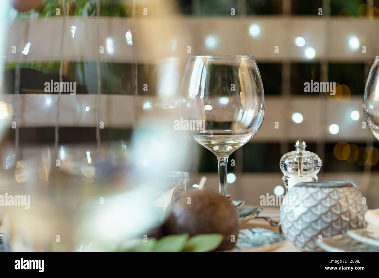 Luxury table setting for event in a restaurant Stock Photo - Alamy