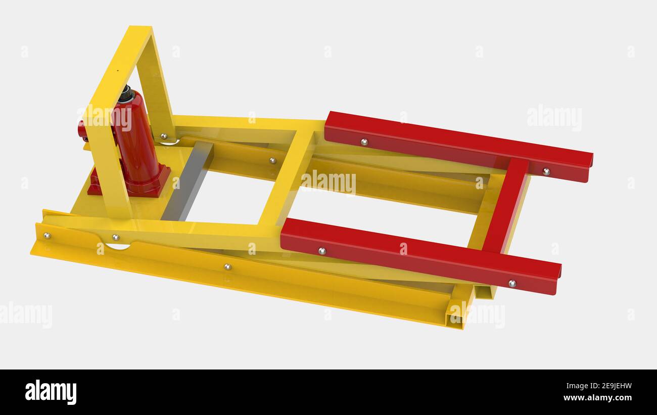 Bike lifter isolated on background. 3d rendering - illustration Stock ...