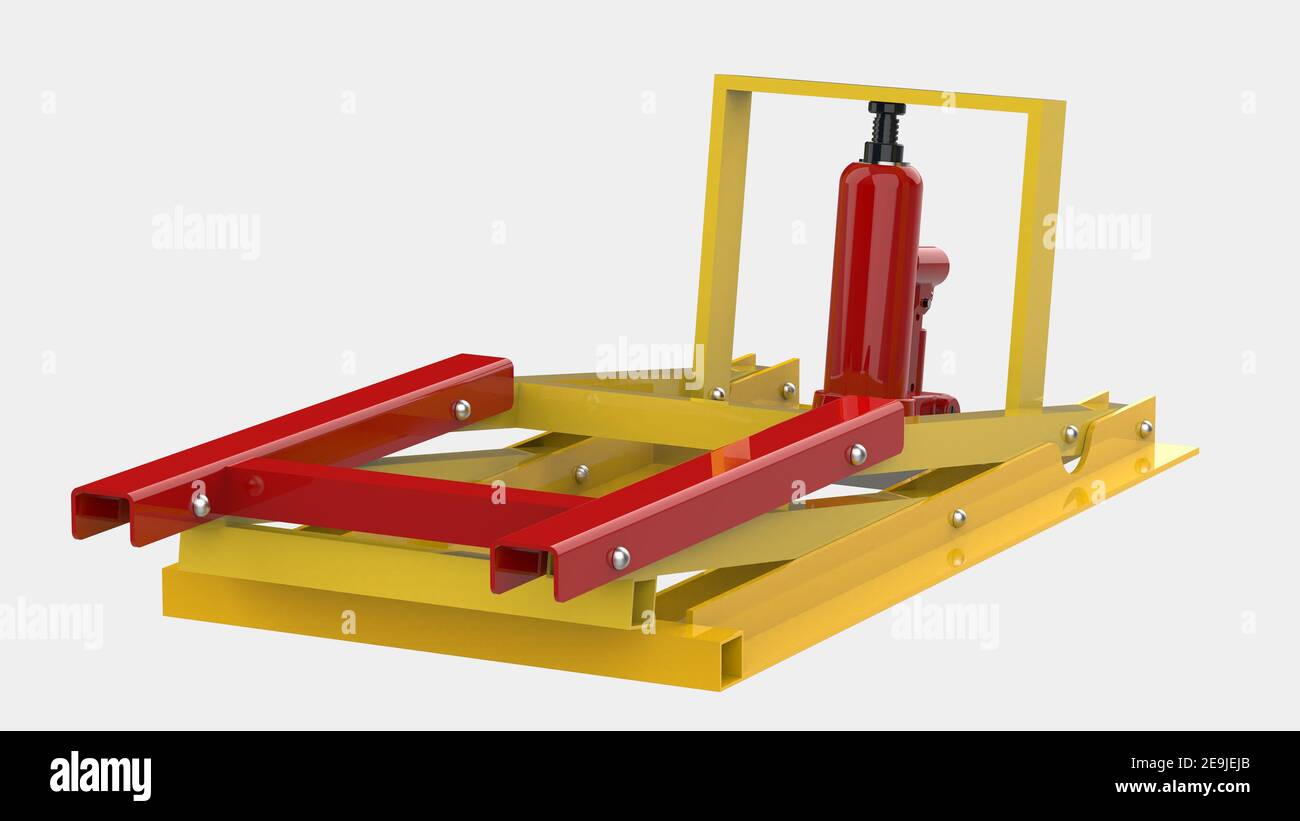 Bike lifter isolated on background. 3d rendering - illustration Stock ...