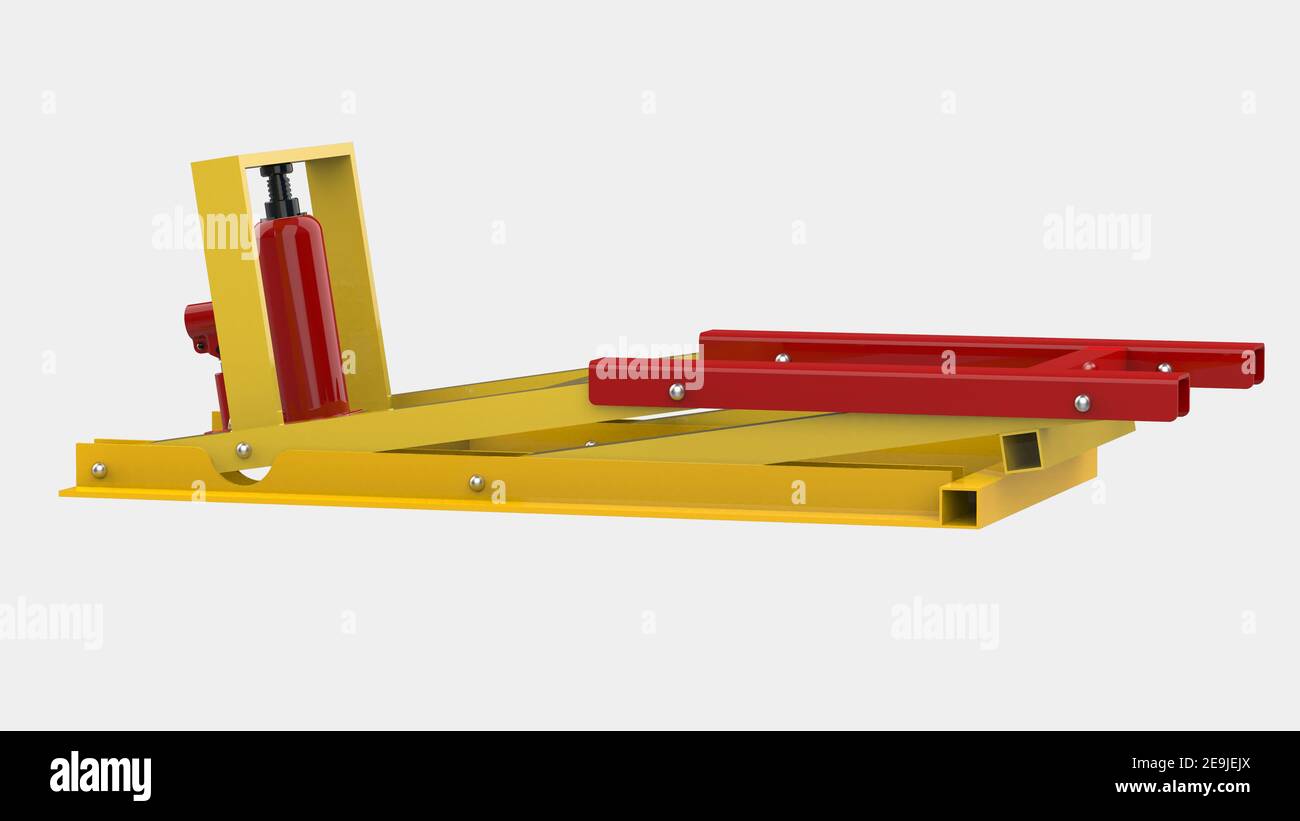 Bike lifter isolated on background. 3d rendering - illustration Stock ...