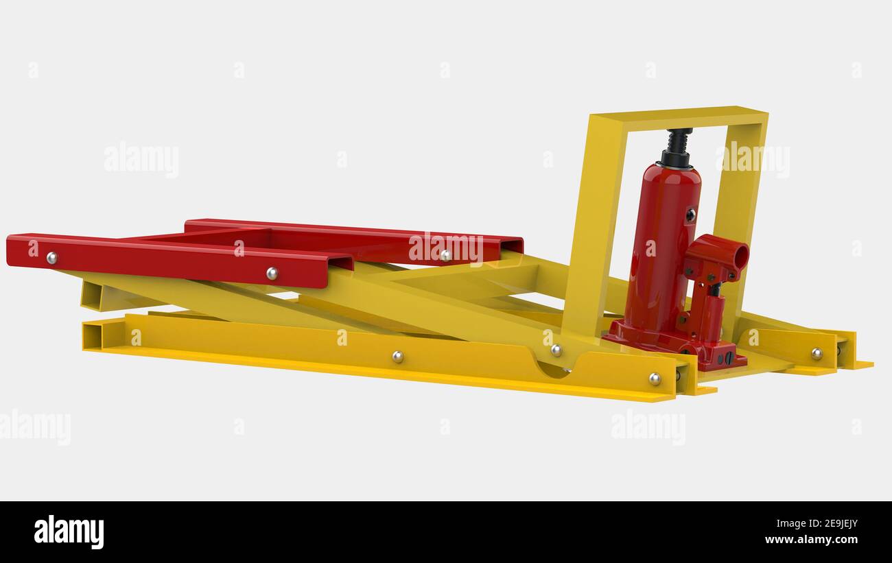 Bike lifter isolated on background. 3d rendering - illustration Stock ...