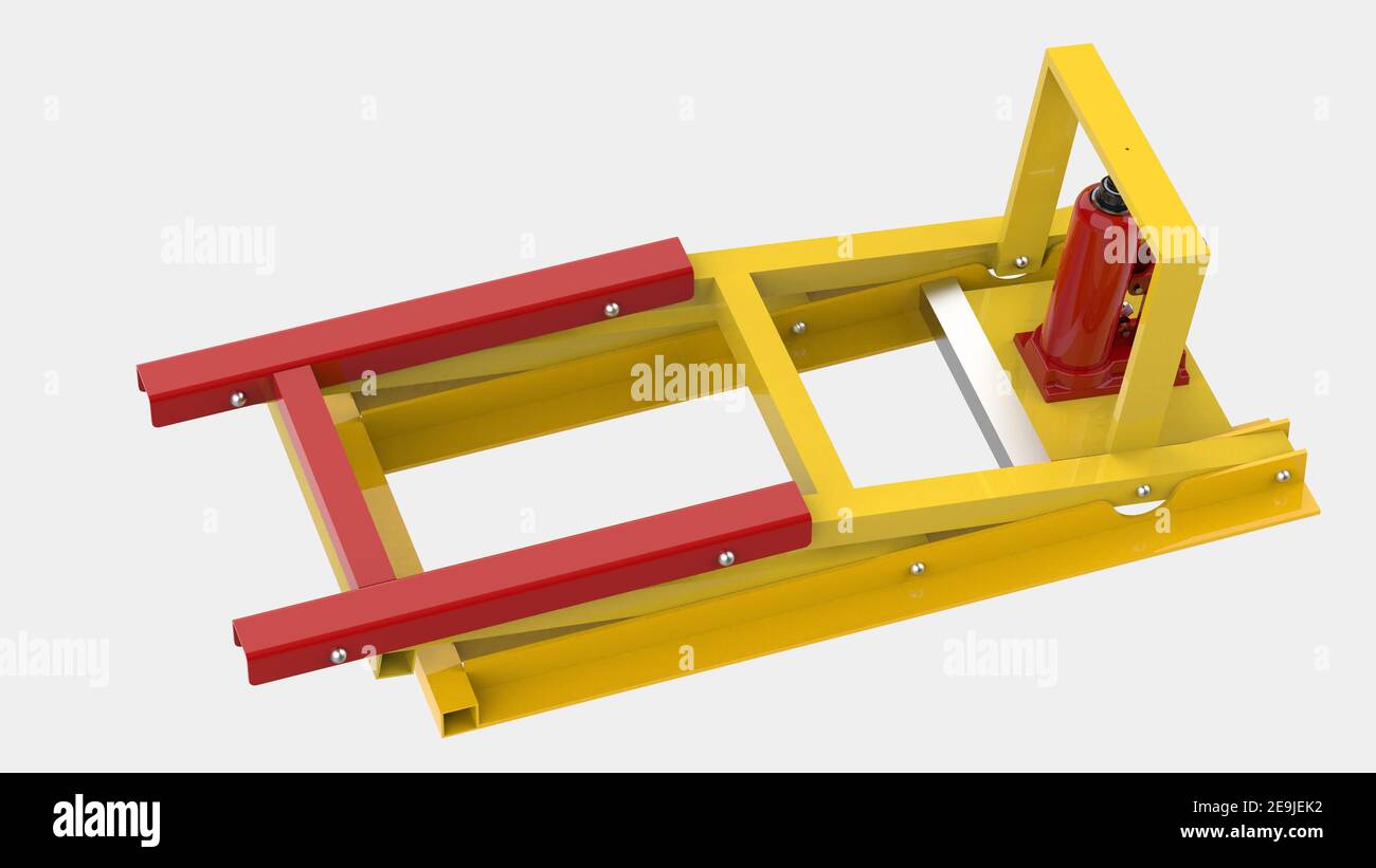 Bike lifter isolated on background. 3d rendering - illustration Stock ...