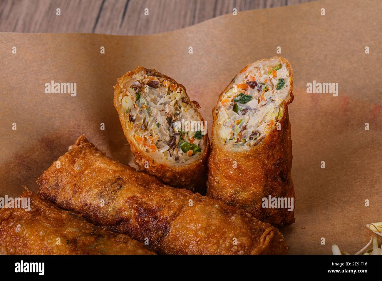 Vietnam cuisine - nem roll with chicken and vegetables Stock Photo - Alamy