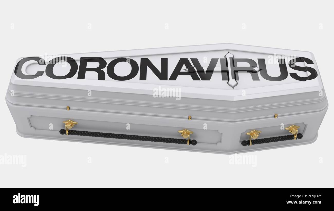 Closed coffin isolated on background. 3d rendering - illustration Stock ...