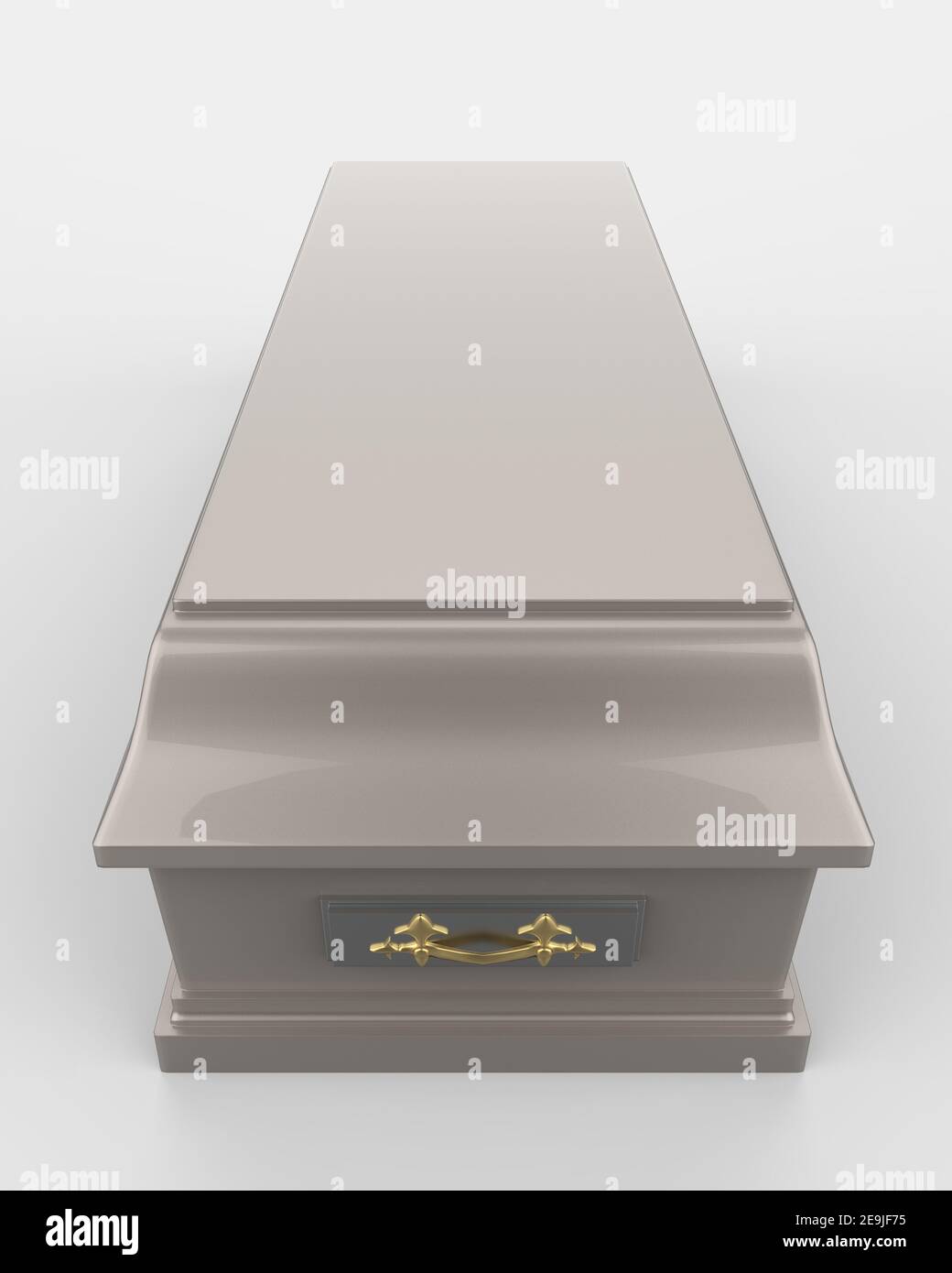 Closed coffin isolated on background. 3d rendering - illustration Stock ...