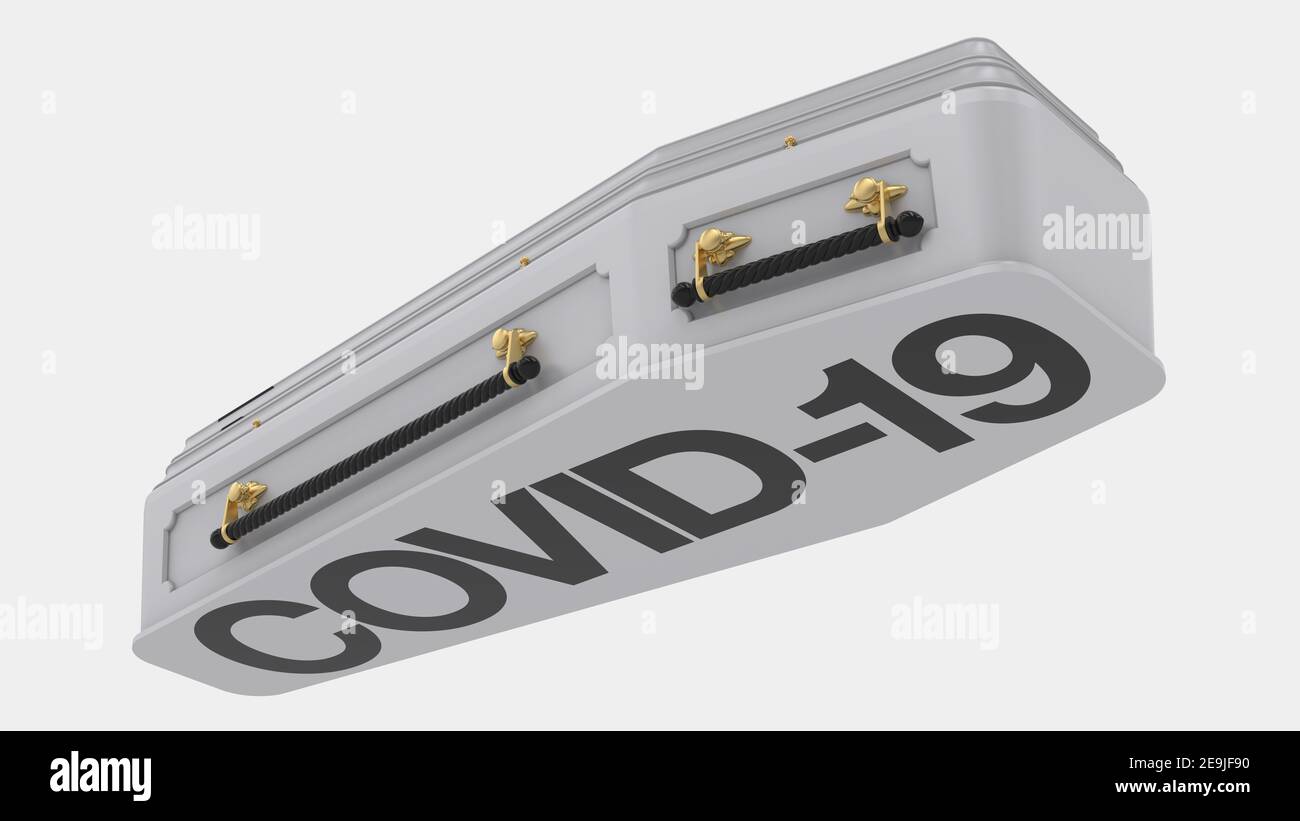 Closed coffin isolated on background. 3d rendering - illustration Stock ...