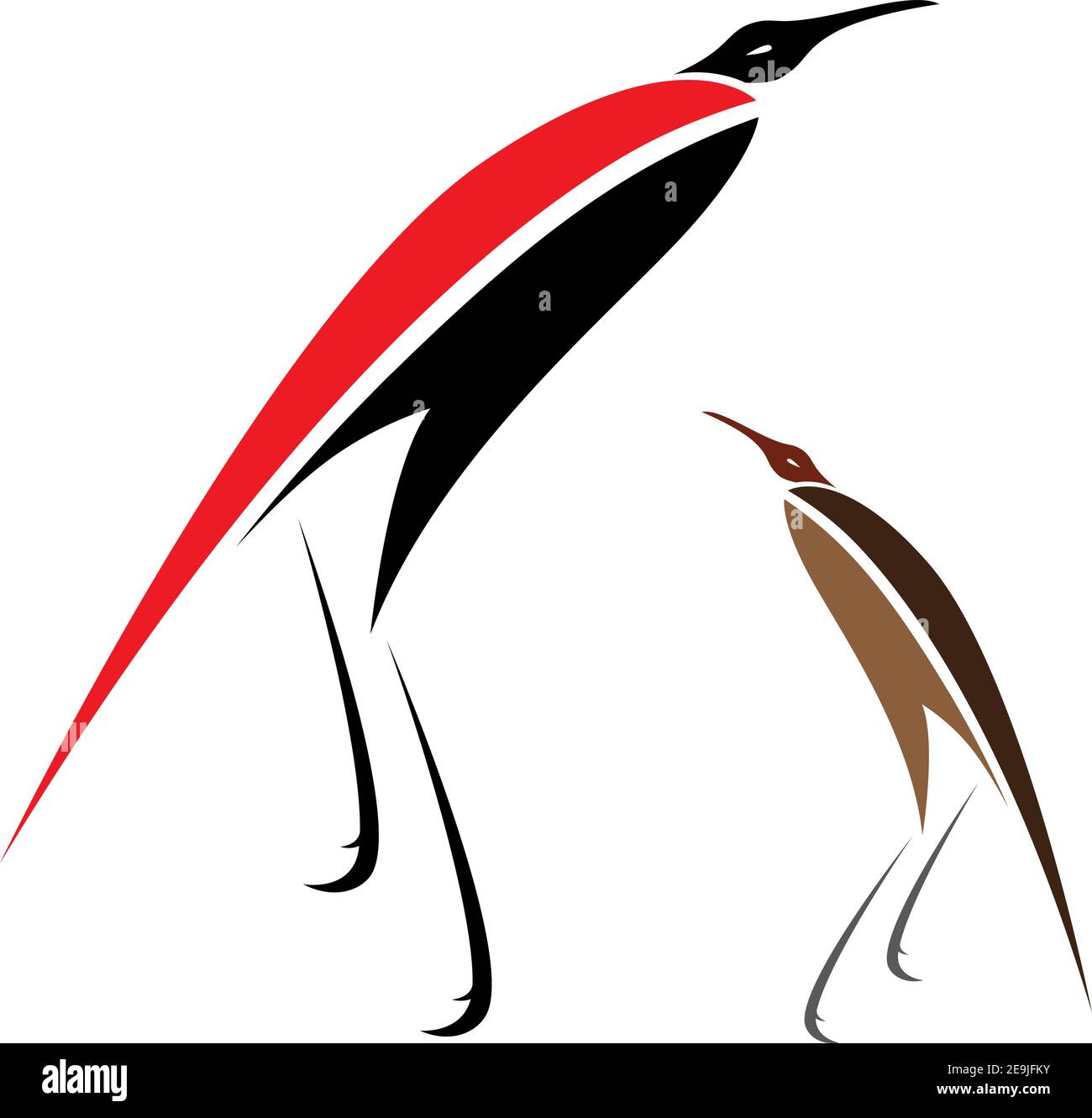 Vector of bird on white background. Easy editable layered vector ...