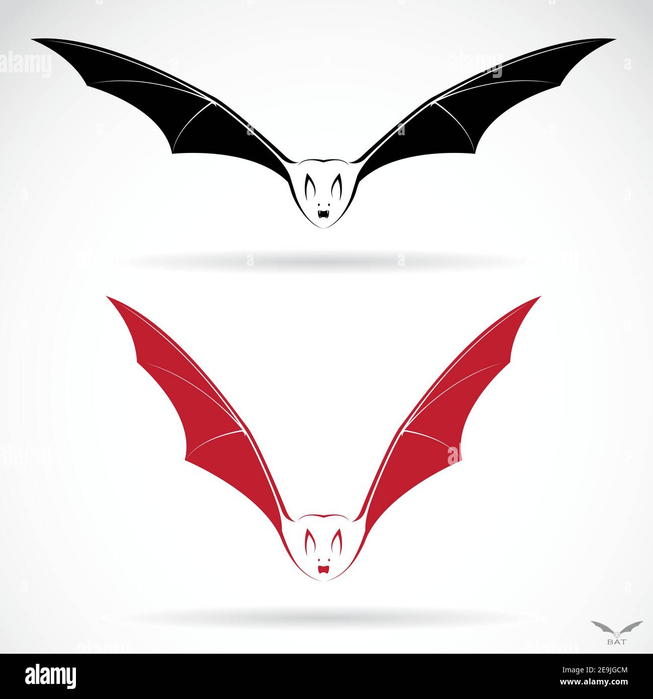Vector of an bat on white background. Easy editable layered vector ...