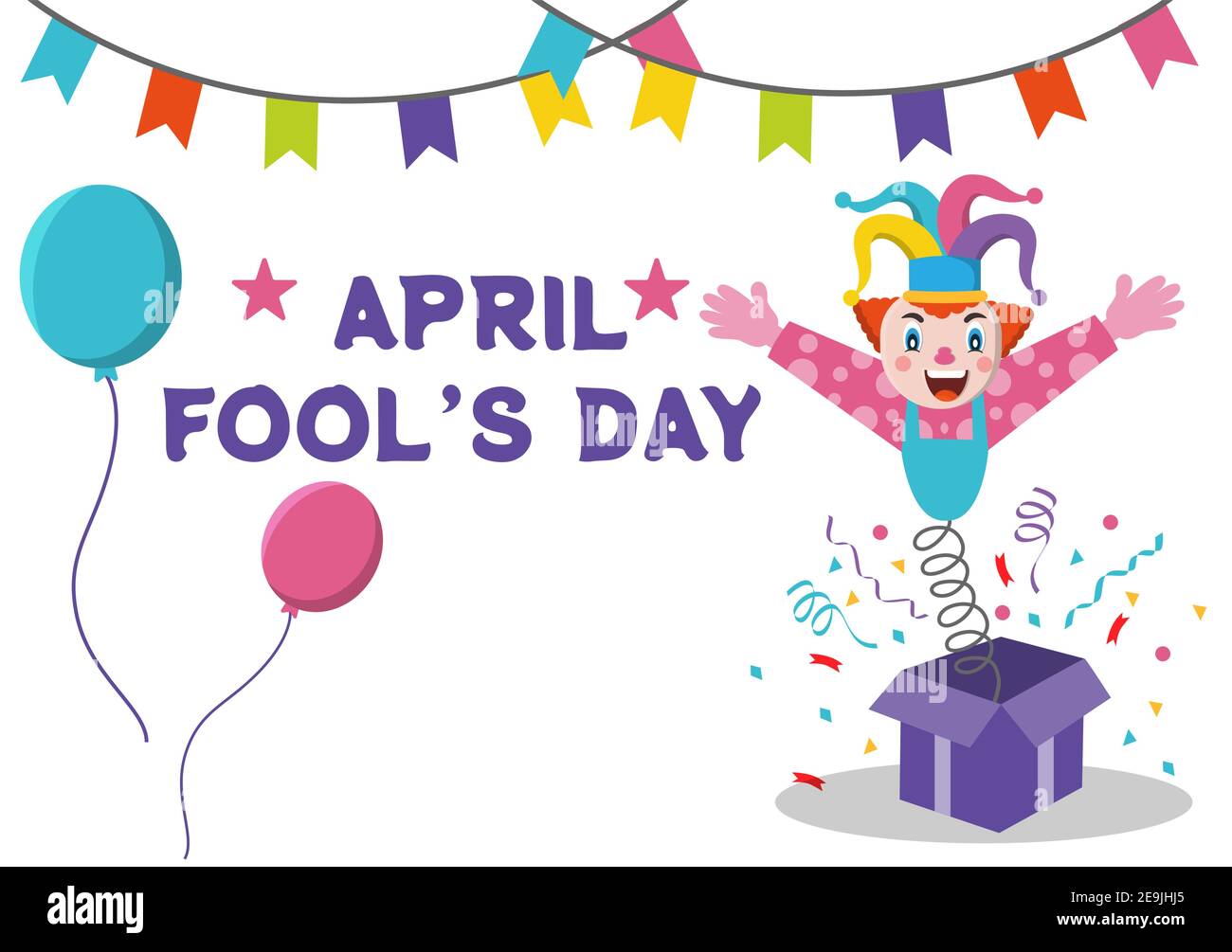 Celebration Happy April Fool's Day Wearing a Jester Hat Background ...
