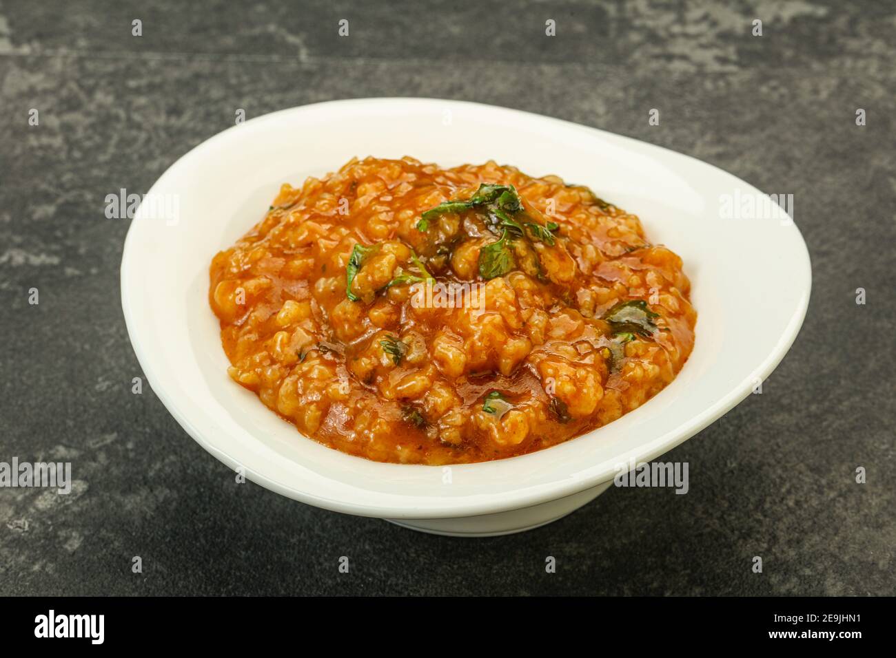 Traditional Georgian Kharcho soup with meat and spices Stock Photo - Alamy