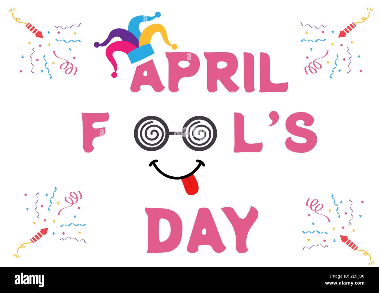 Celebration Happy April Fool's Day Wearing a Jester Hat Background ...