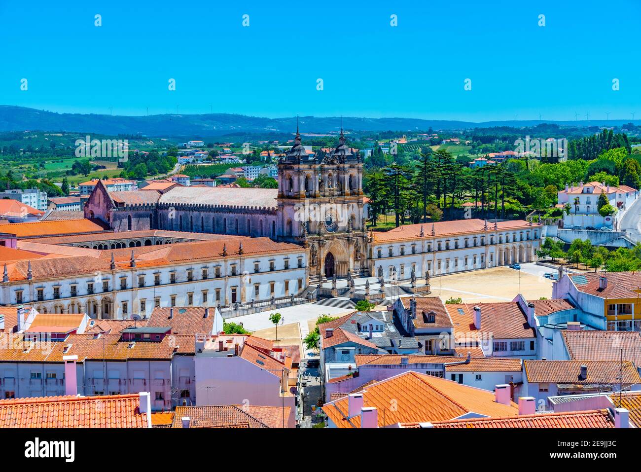 Aerial view of Alcobaca monastery in Portugal Stock Photo - Alamy