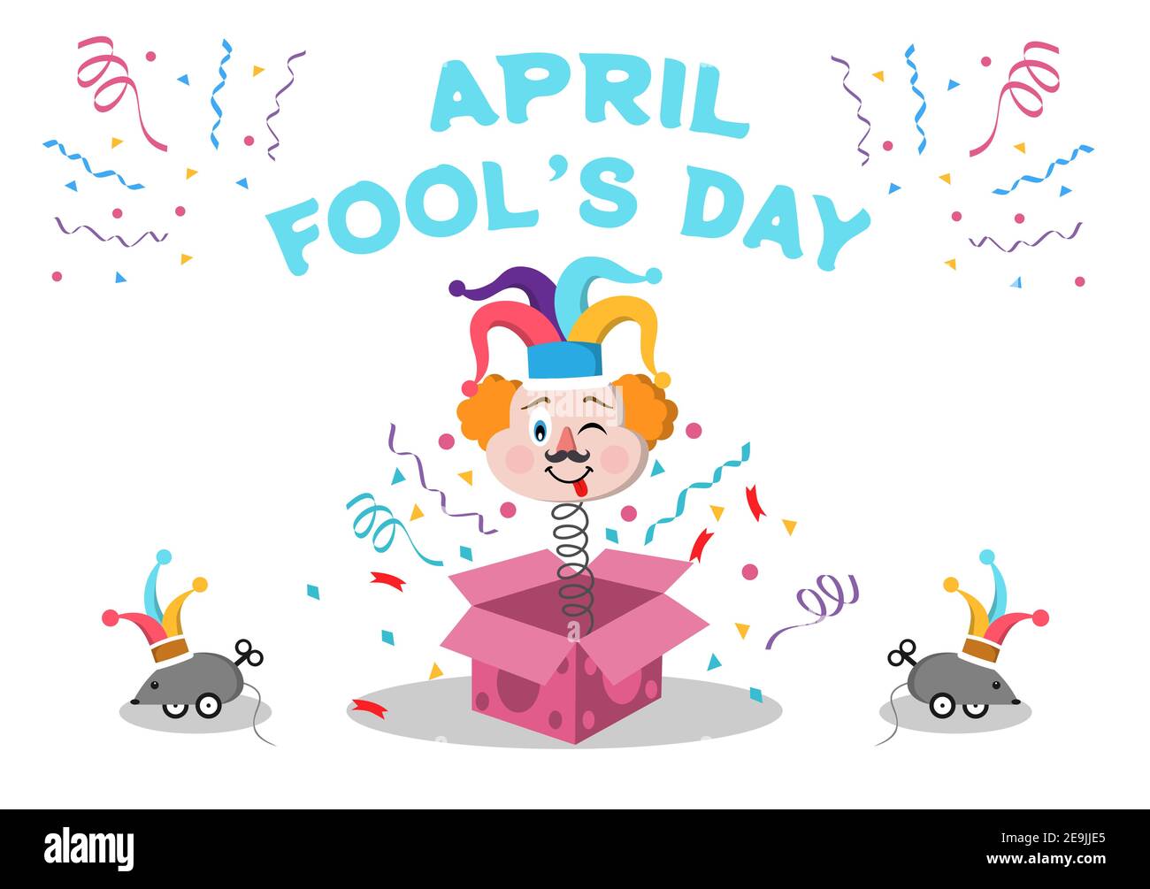 Celebration Happy April Fool's Day Wearing a Jester Hat Background ...